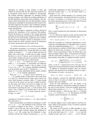 Receding Horizon Stochastic Control Algorithms for Sensor Management ...