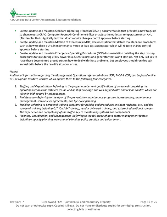 SAMPLE ABC College Data Center Assessment & Recommendations | PDF