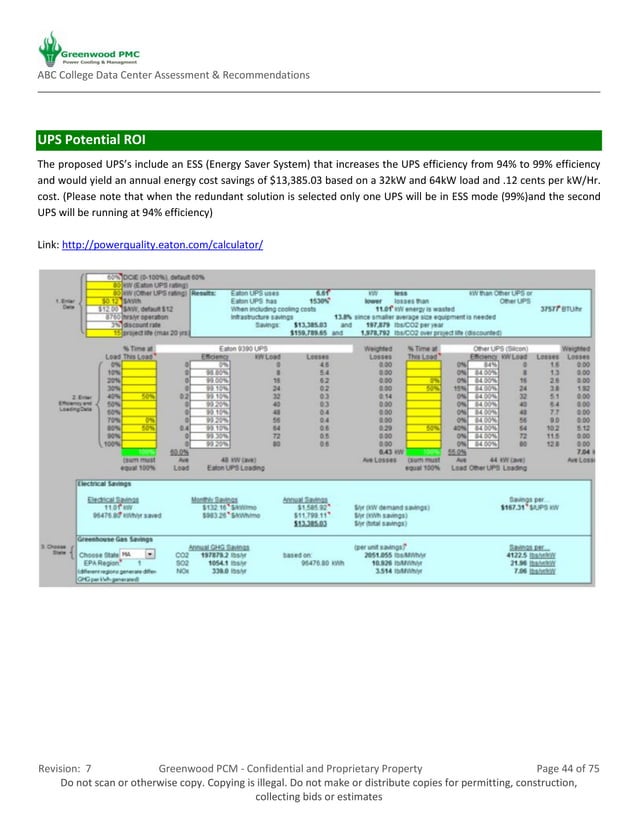 SAMPLE ABC College Data Center Assessment & Recommendations | PDF