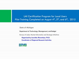 LMI Certification Program for Local Users | PPT