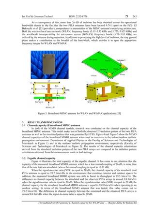 A broadband MIMO antenna's channel capacity for WLAN and WiMAX ...