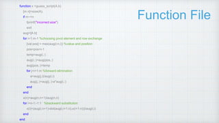 Gauss Elimination (With Partial Pivot) | PPTX