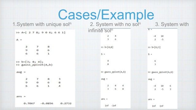 Gauss Elimination (With Partial Pivot) | PPT