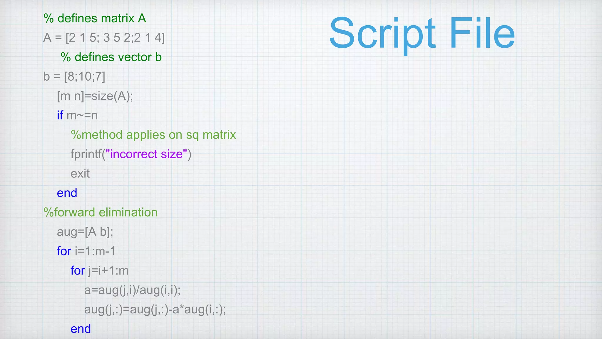 Gauss Elimination (without pivot).pptx | Programming Languages | Computing