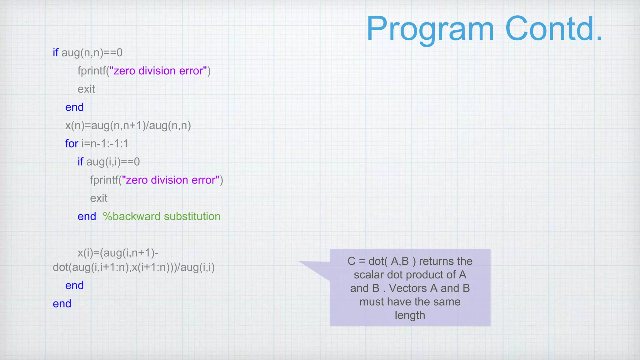 Gauss Elimination (without pivot).pptx | Programming Languages | Computing
