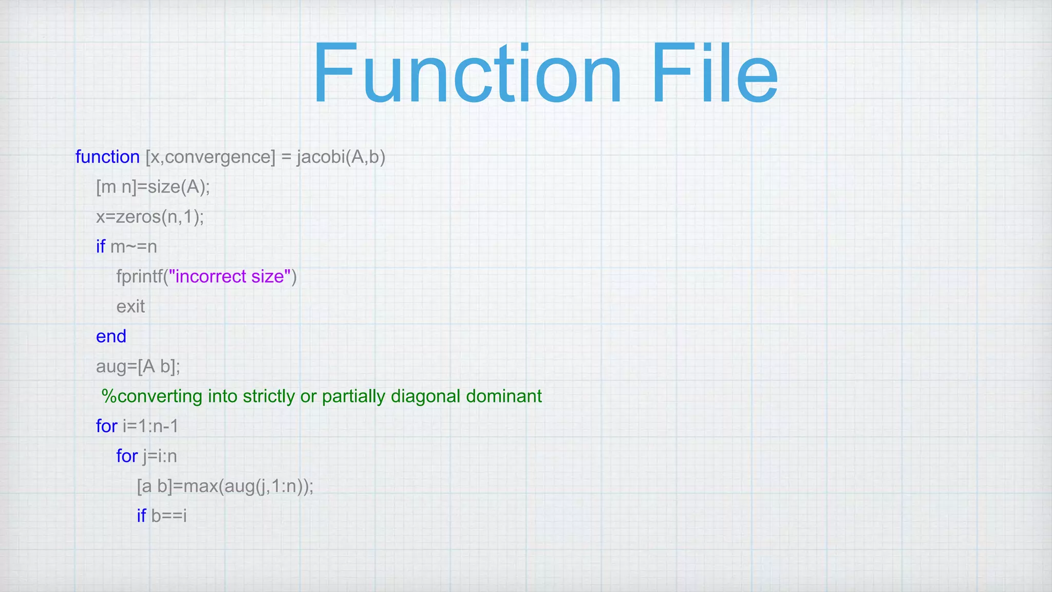 MARLAB codes for Gauss Seidel | PPT