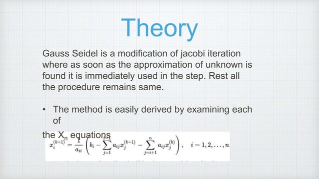 MARLAB codes for Gauss Seidel | PPT
