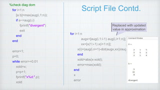 MARLAB codes for Gauss Seidel | PPT