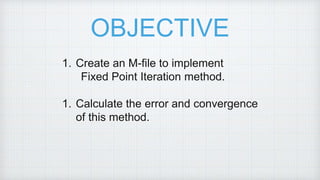 Fixed Point Interation | PPTX