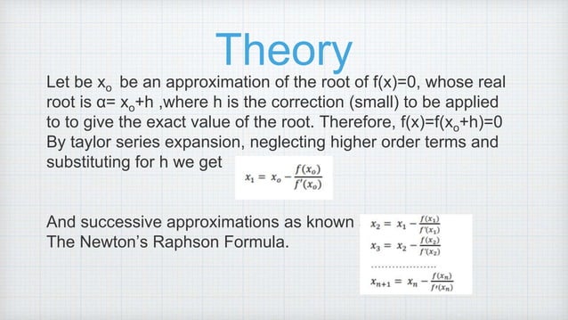 Newton's Raphson method | PPT