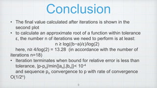 Bisection Method | PPTX