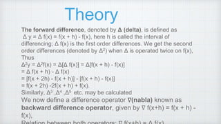 Forward & Backward Differenece Table | PPTX