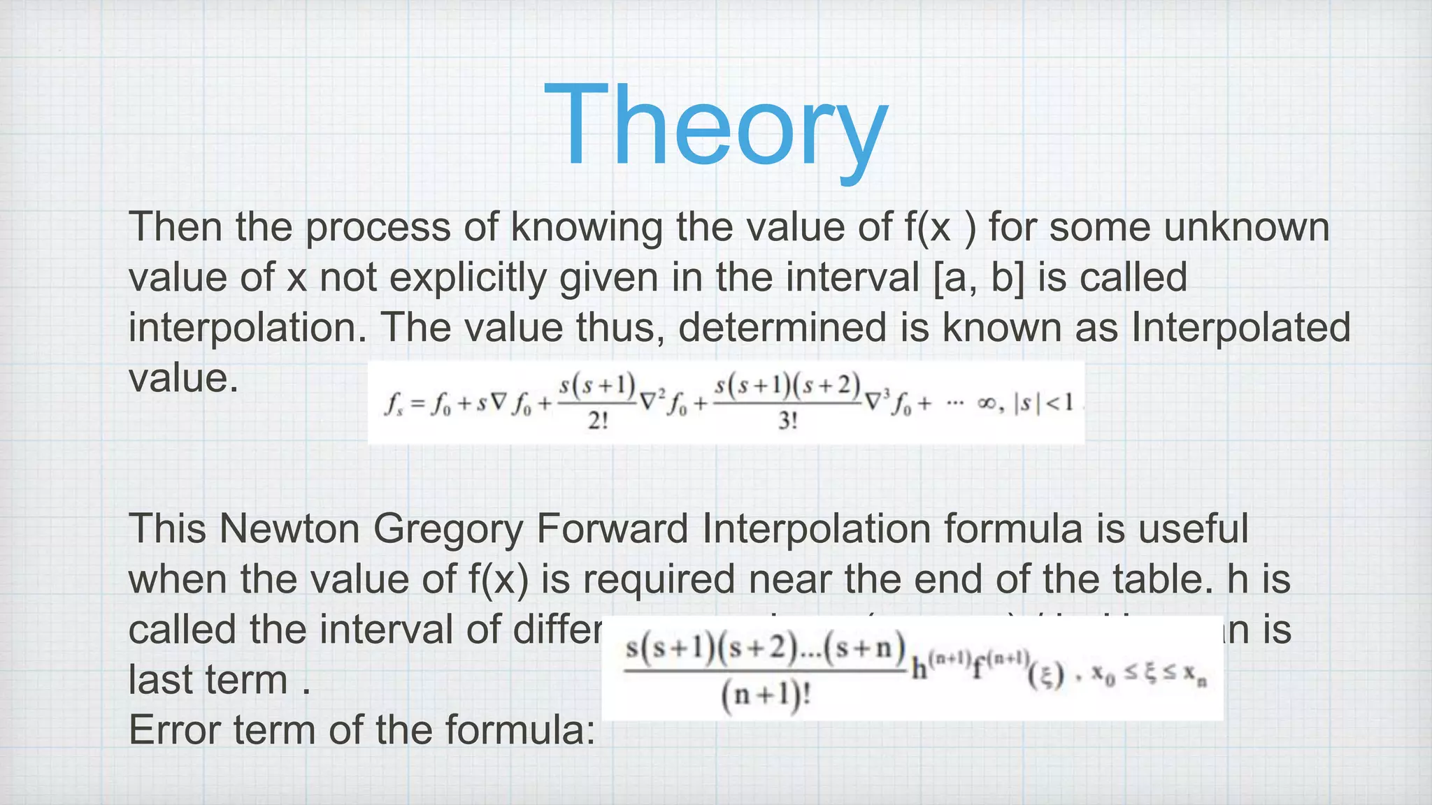 Newton Backward Interpolation | PPTX