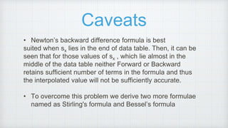 Newton Backward Interpolation | PPTX