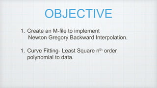 Newton Backward Interpolation | PPTX