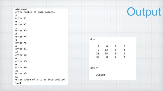Newton Forward Interpolation Ppt