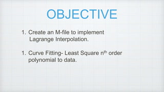 Lagrange Interpolation | PPTX