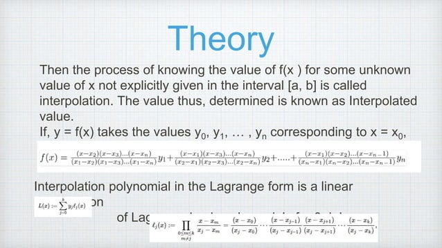 Lagrange Interpolation | PPTX | Science