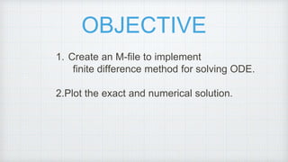 Finite Difference Method | PPTX
