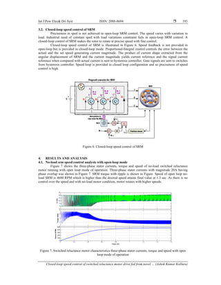 Closed-loop speed control of switched reluctance motor drive fed from ...