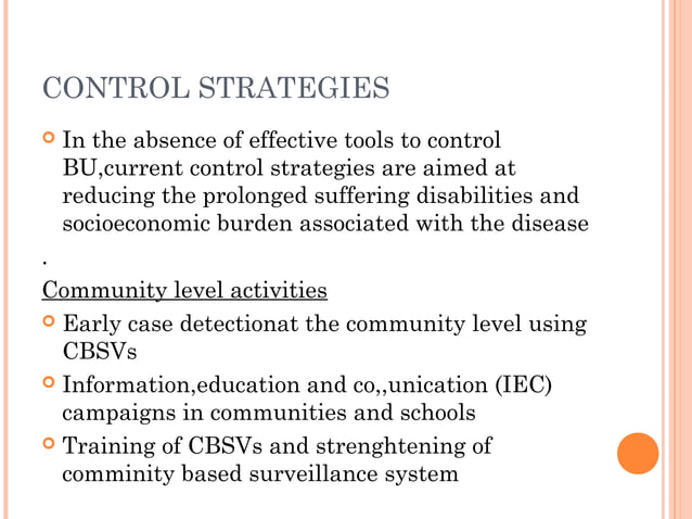 Presentation On Buruli Ulcer | PPT | Digestive Disorders | Diseases and ...