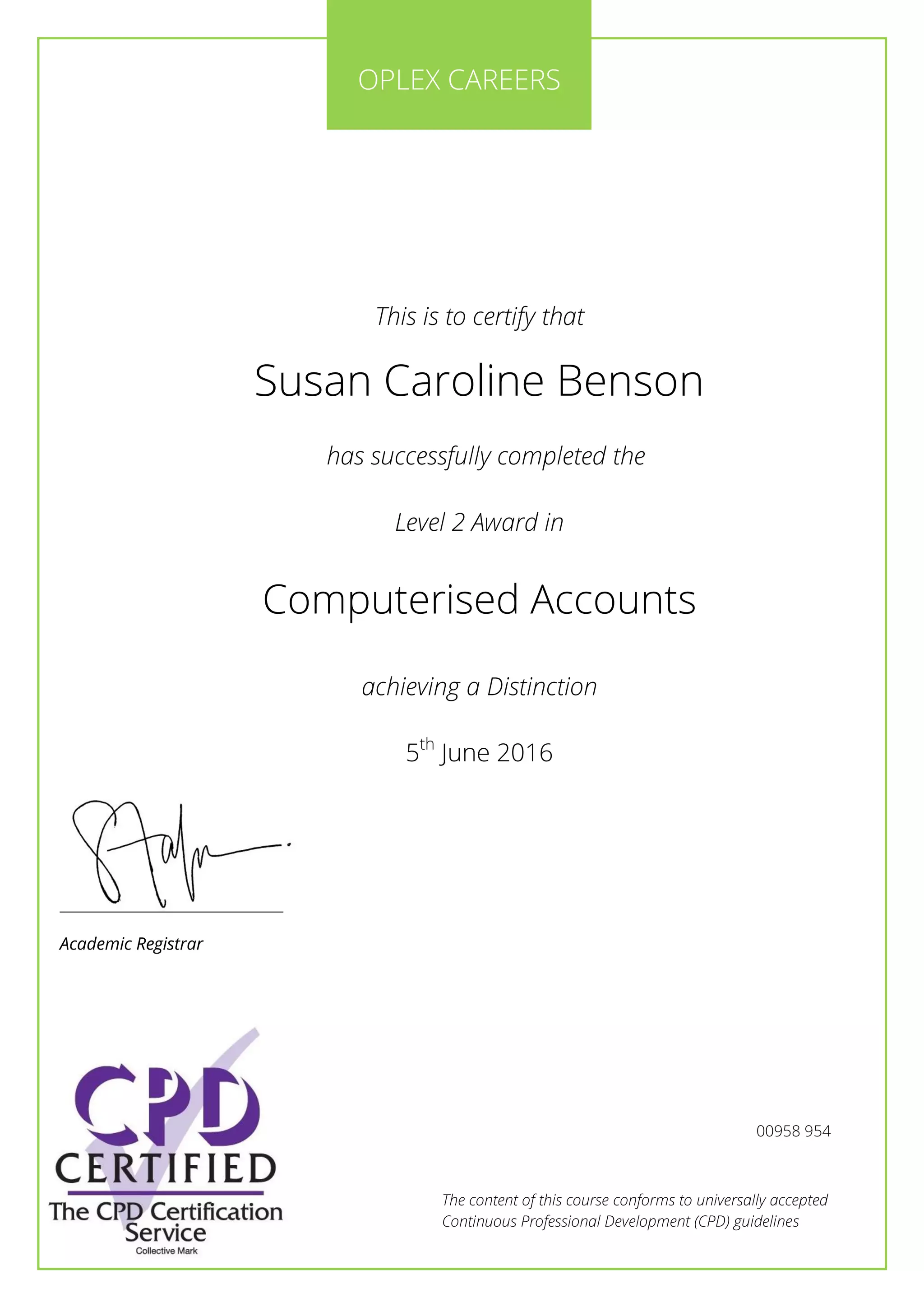 Susan Caroline Benson (1)level 2 | PDF