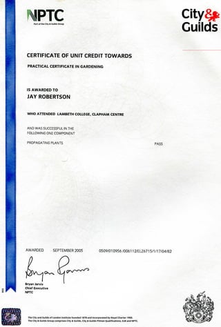 City Guilds Praticle Gardening 1 | PDF | Gardening | Home & Garden