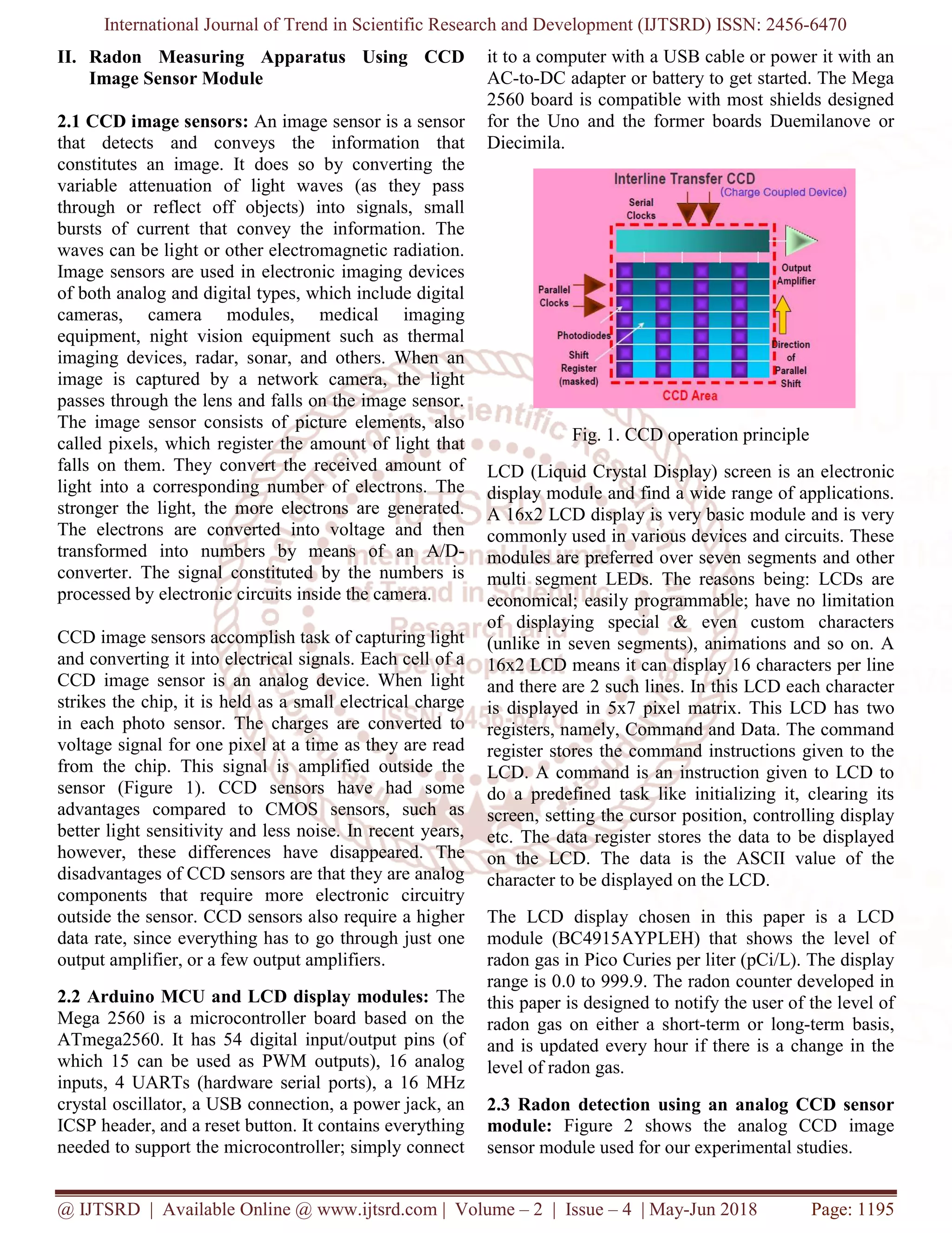 Implementation of a Radon Counter Measuring Apparatus using CCD Image ...