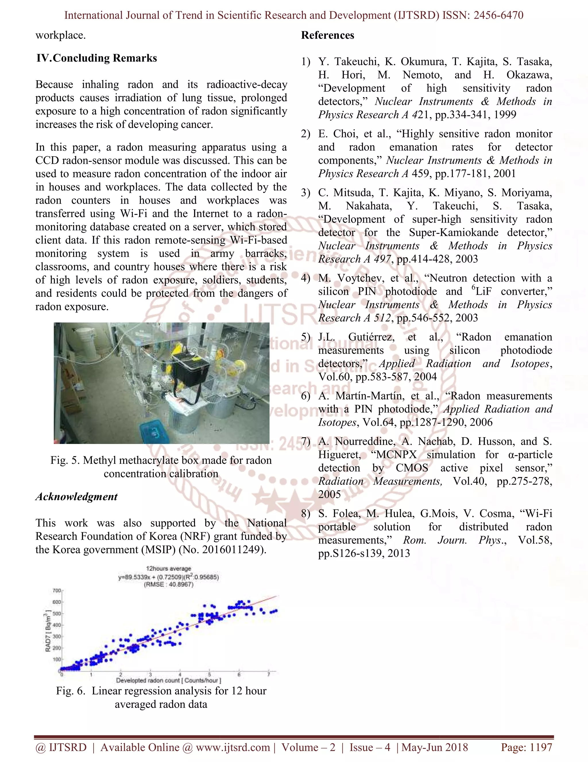 Implementation of a Radon Counter Measuring Apparatus using CCD Image ...