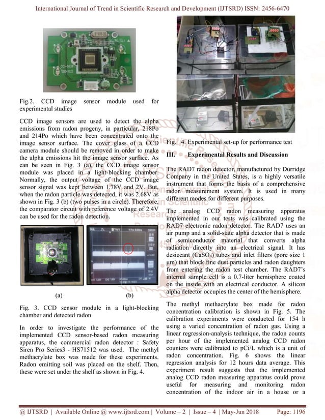 Implementation of a Radon Counter Measuring Apparatus using CCD Image Sensor Module | PDF ...