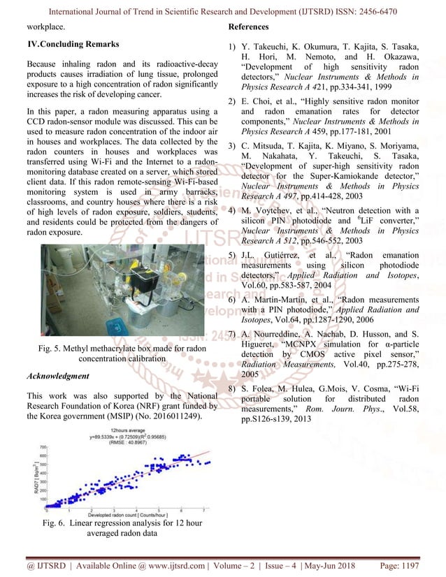 Implementation of a Radon Counter Measuring Apparatus using CCD Image Sensor Module | PDF ...