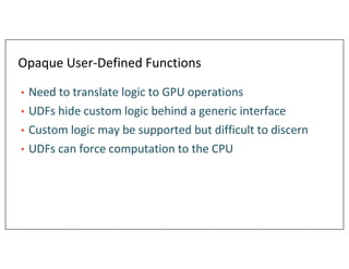 Speed up UDFs with GPUs using the RAPIDS Accelerator | PPT