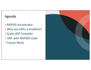 Speed up UDFs with GPUs using the RAPIDS Accelerator | PPT