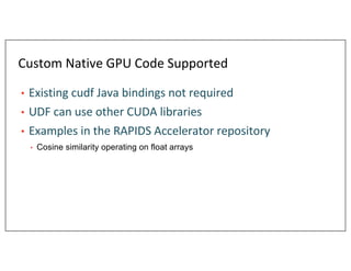 Speed up UDFs with GPUs using the RAPIDS Accelerator | PPT
