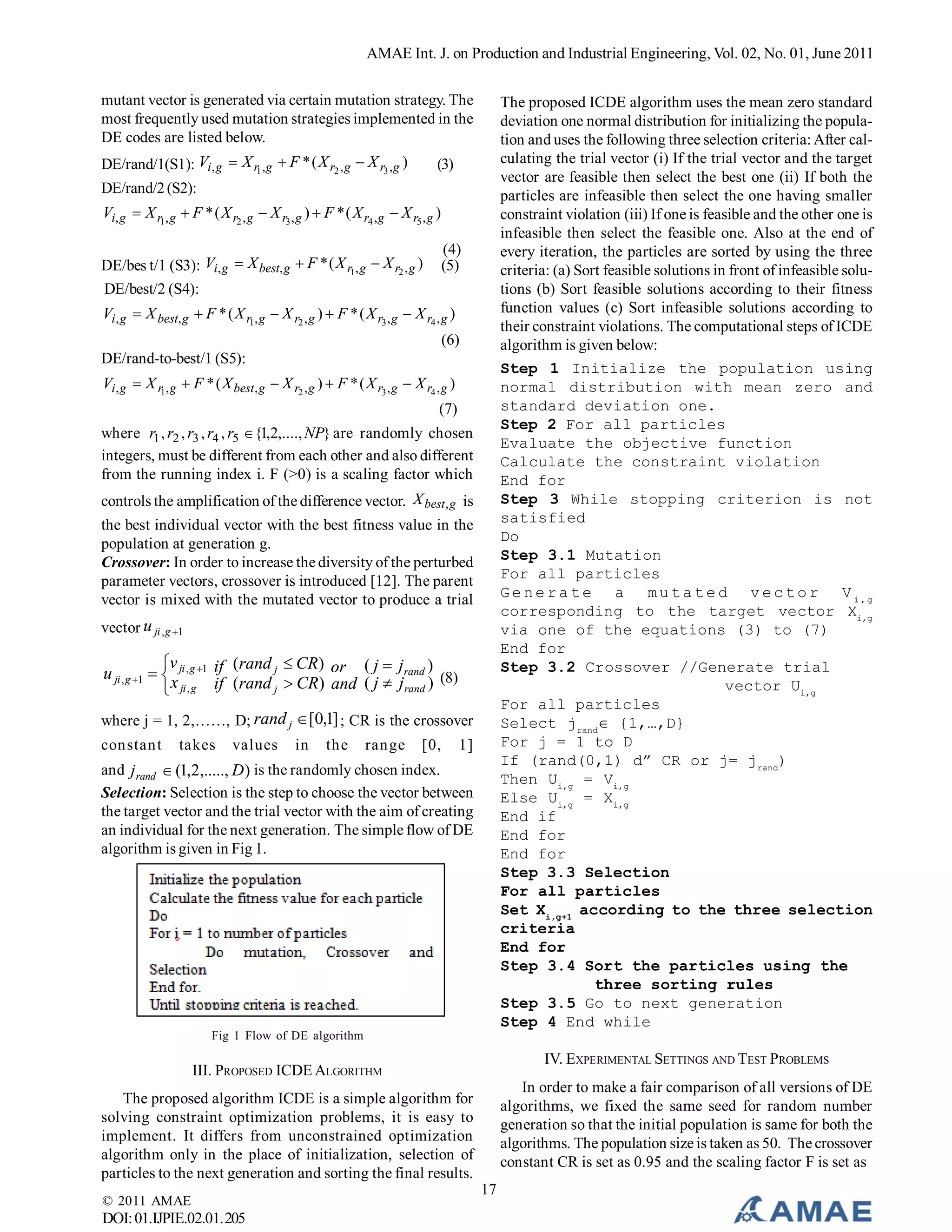 Optimization of Mechanical Design Problems Using Improved Differential Evolution Algorithm | PDF