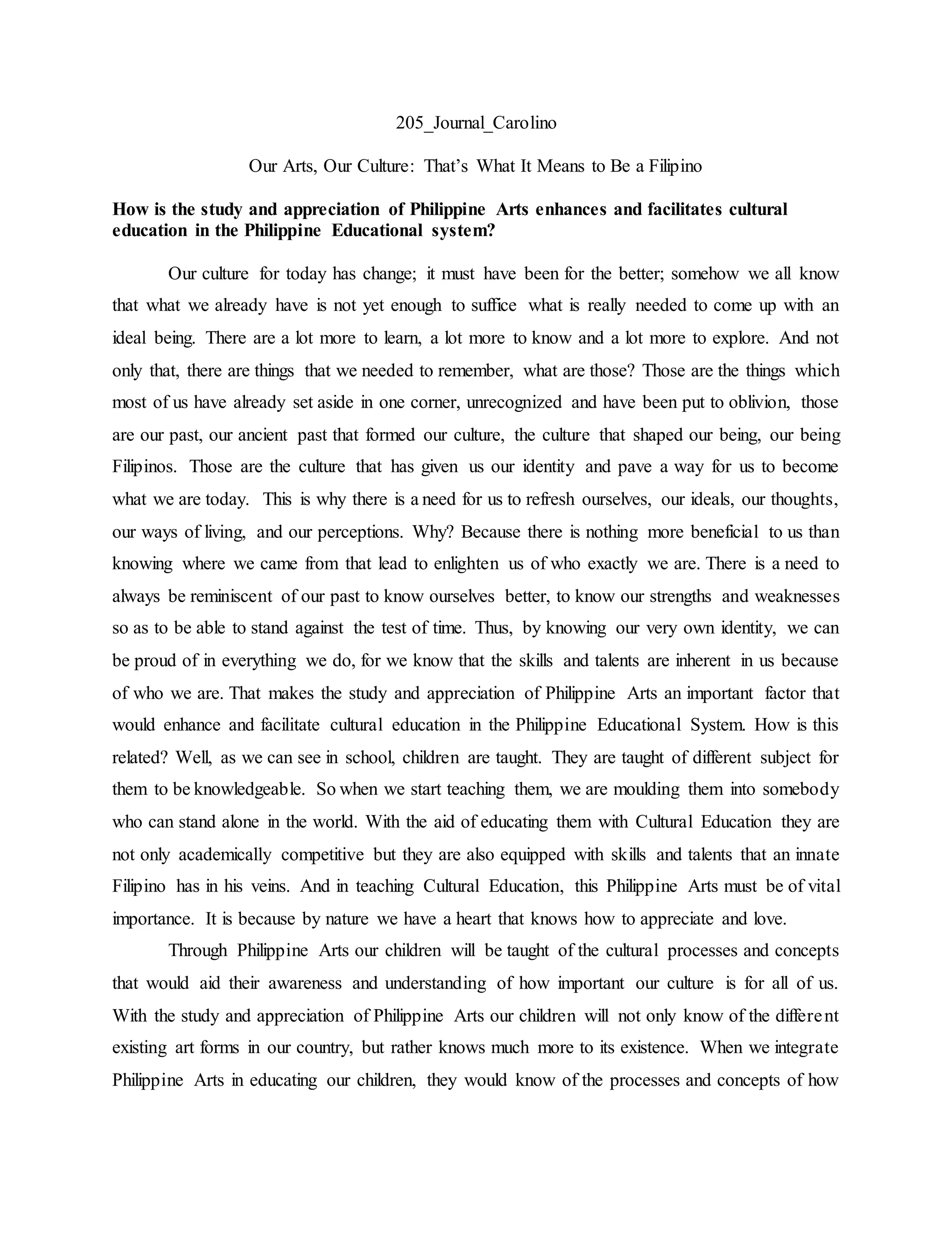 Study and Appreciation of Philippine Arts | DOCX