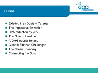 Ireland in 2050: A low carbon future - A greenhouse gas neutral Ireland ...