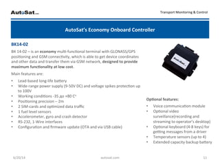 AutoSat Fleet Management System Overview | PPT