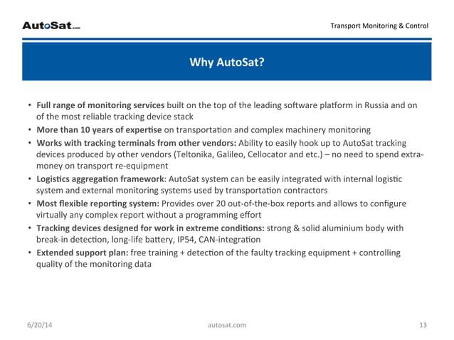 AutoSat Fleet Management System Overview | PPT