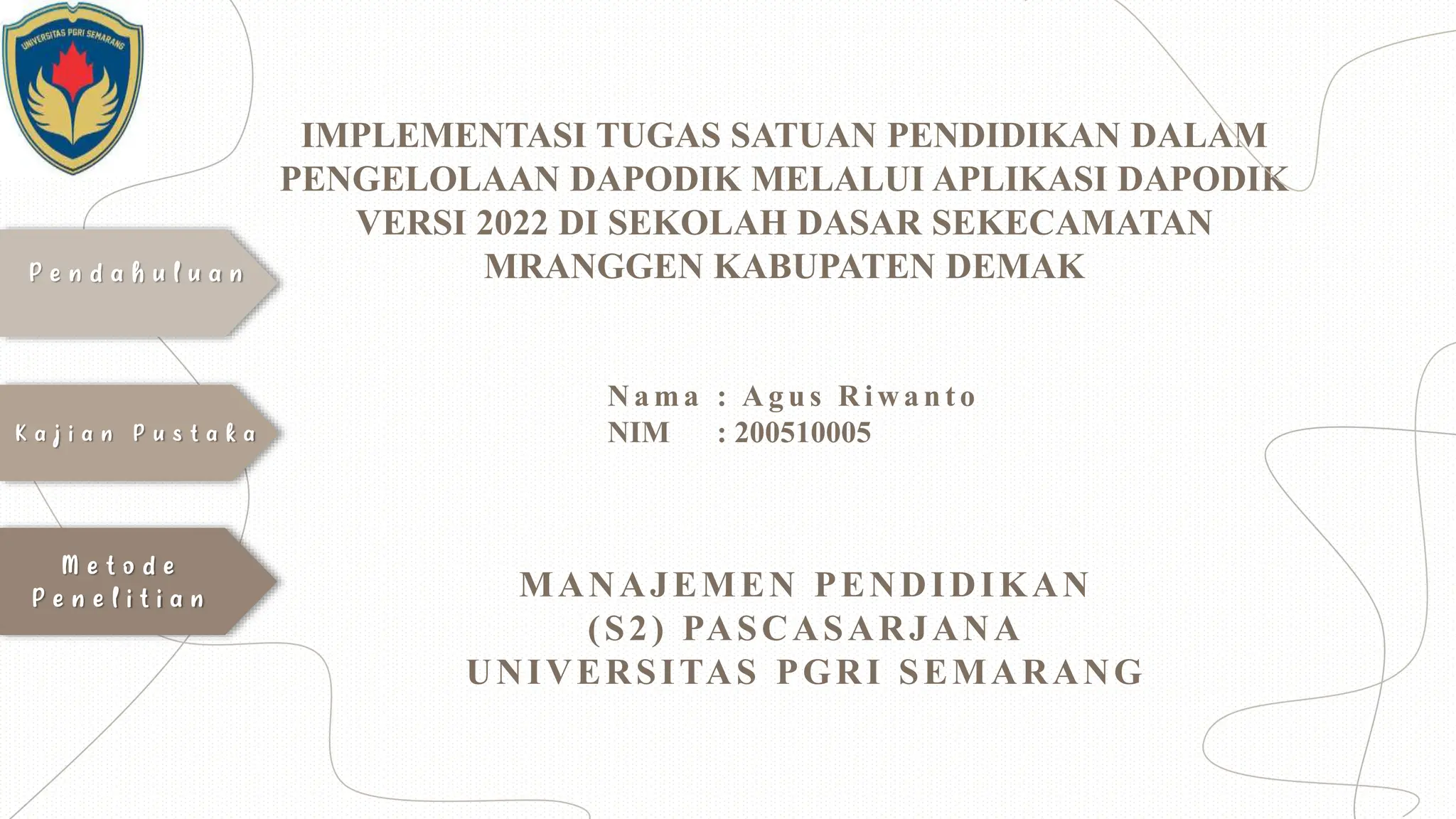 Implementasi Tugas Satuan Pendidikan Dalam Pengelolaan Dapodik | PPTX