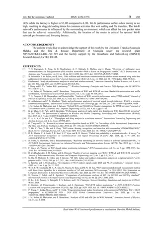 Real-time Wi-Fi network performance evaluation | PDF