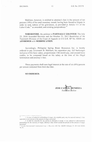 Philippine Spring Water Resources Inc./ Danilo Y. Lua versus Court of ...
