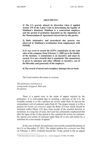 Philippine Spring Water Resources Inc./ Danilo Y. Lua versus Court of ...
