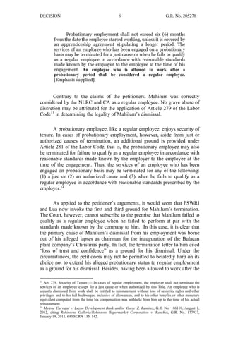 Philippine Spring Water Resources Inc./ Danilo Y. Lua versus Court of ...