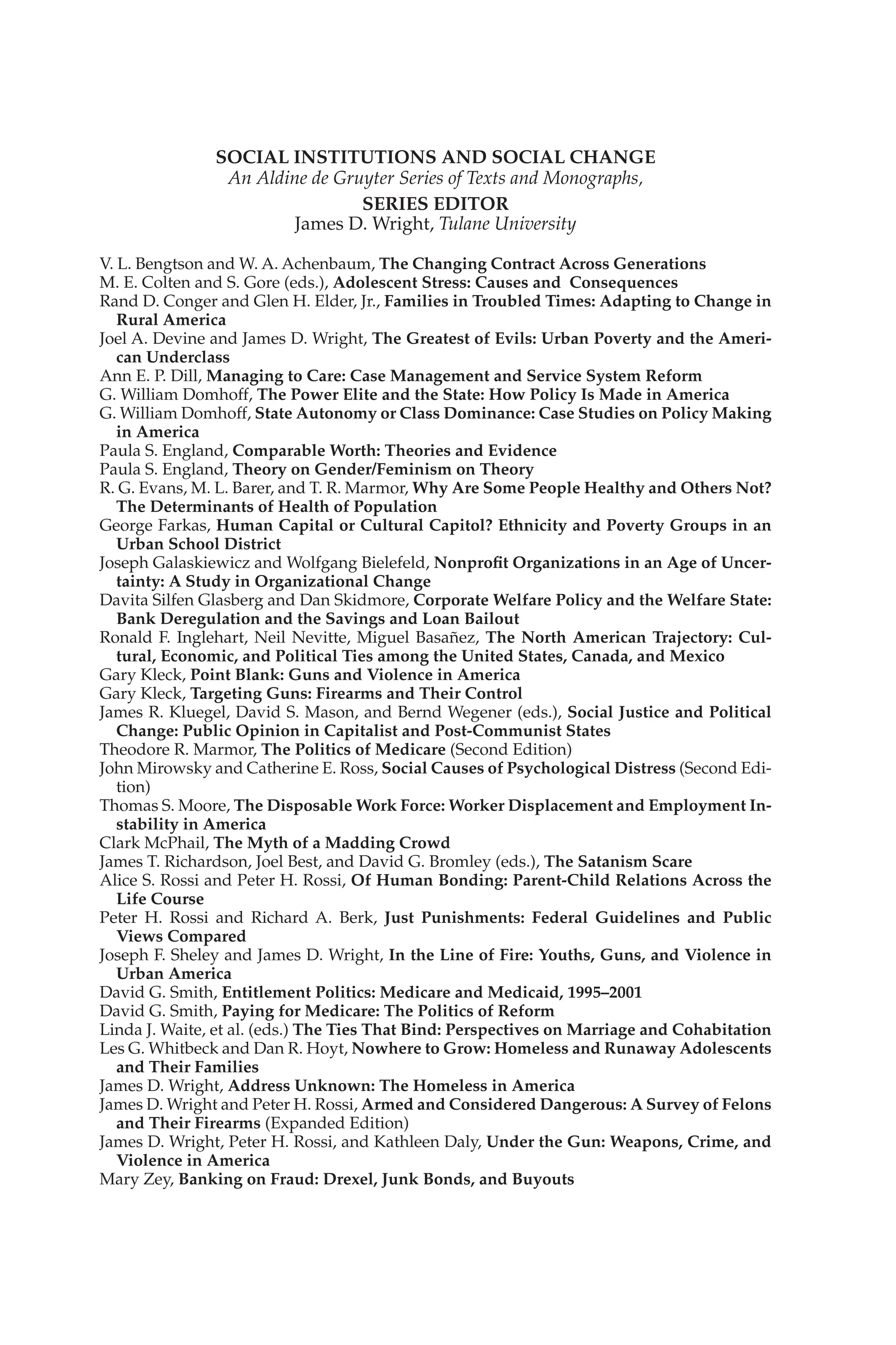 Social Causes Of Psychological Distress 2nd Ed John Mirowsky Catherine ...