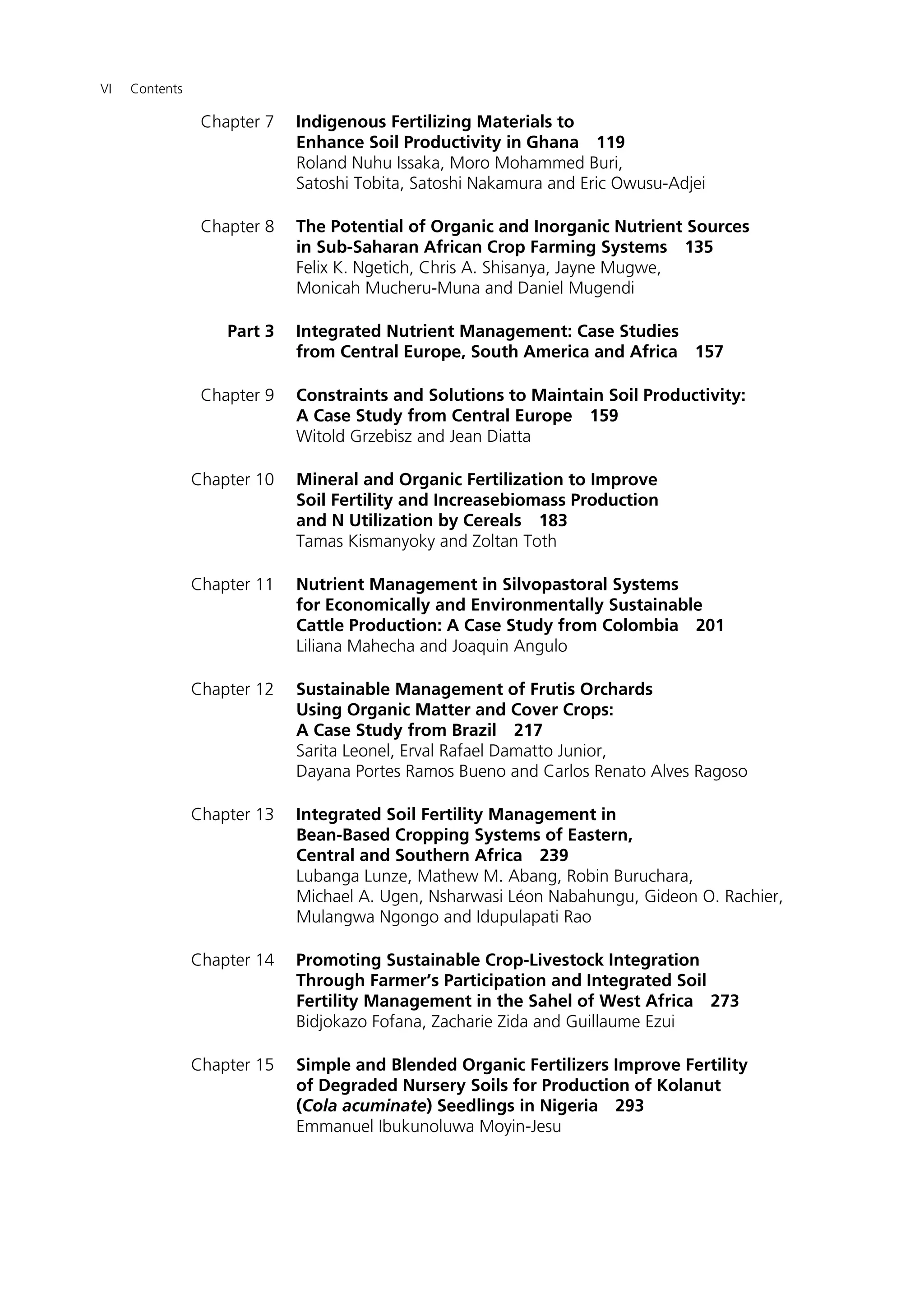 Soil Fertility Improvement And Integrated Nutrient Management A Global ...