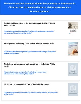 Marketing Management (16th edition) Philip Kotler | PDF