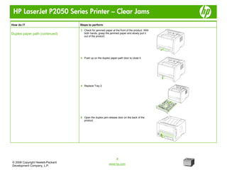 hp2055 printer quick reference manual quick | PDF