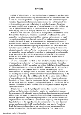 Animal Waste Utilization Effective Use Of Manure As A Soil Resource J ...