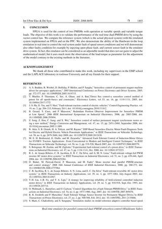 Real time emulator for parallel connected dual-PMSM sensorless control ...